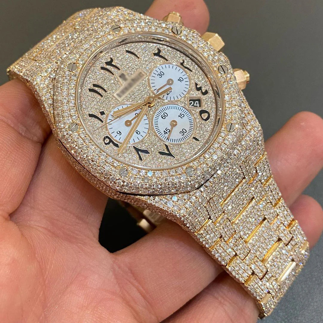 MOISSANITE AP WATCH | AUDEMARS PIGUET ROYALOAK BUSTDOWN W 119 ...