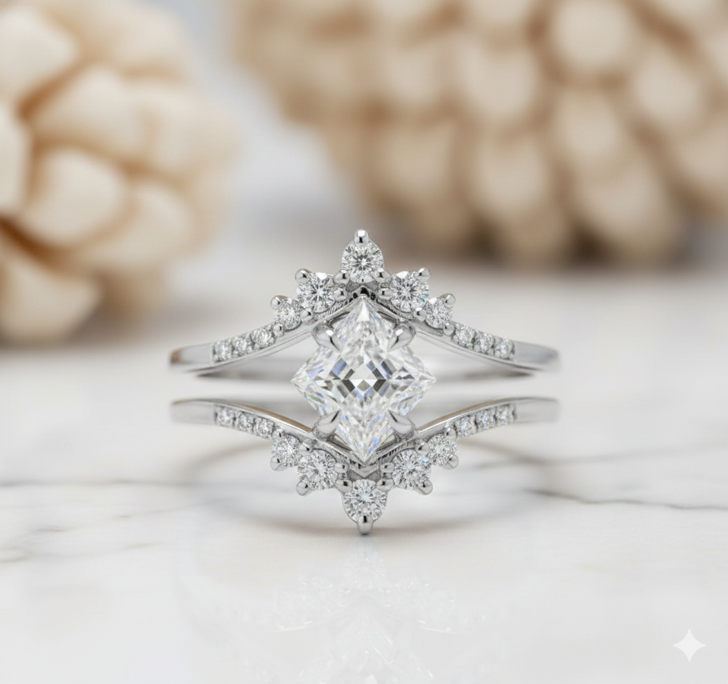 1.500CT Princess Cut Moissanite Engagement Ring – Solitaire Wedding Ri ...