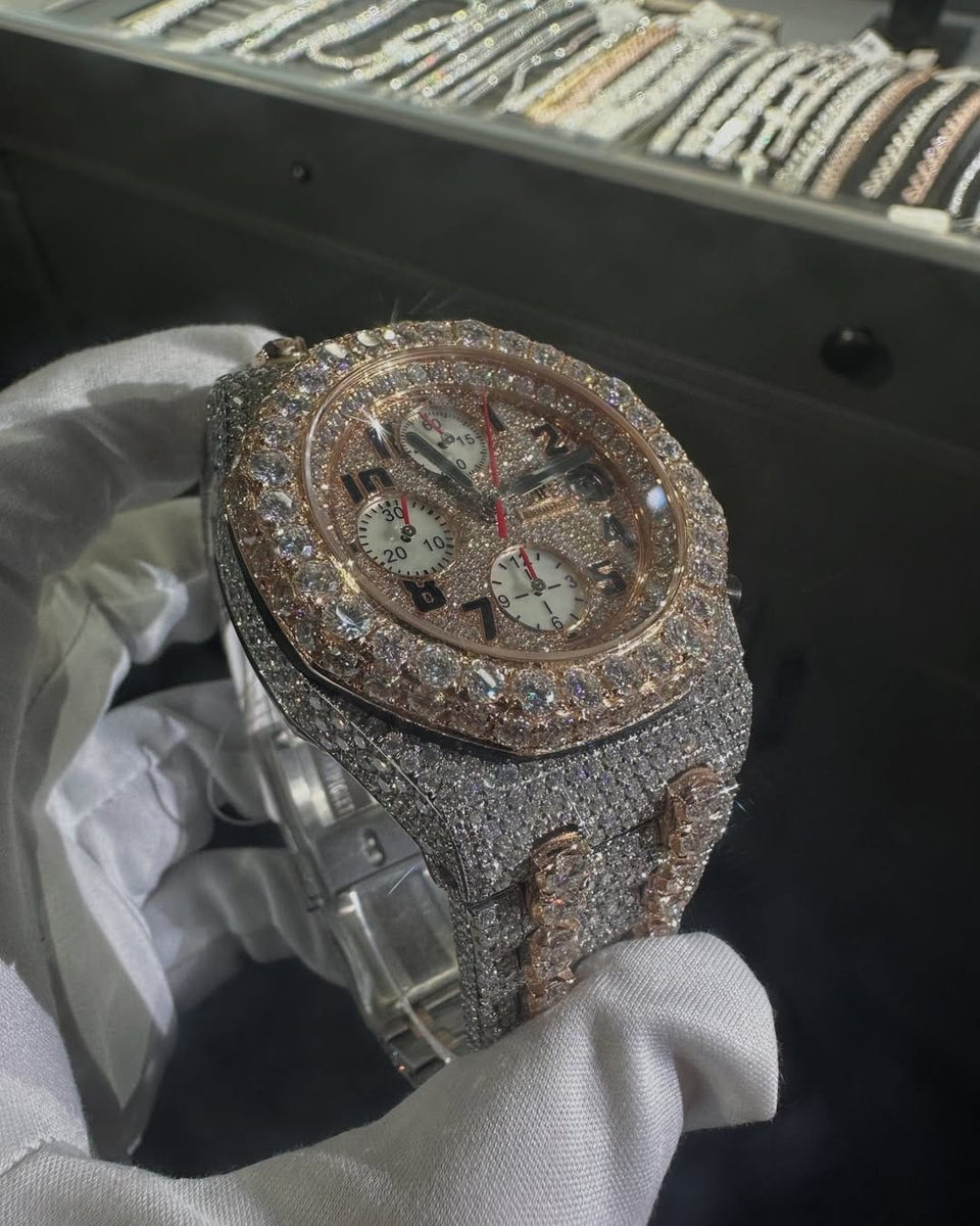 MOISSANITE AP WATCH | AUDEMARS PIGUET ROYALOAK BUSTDOWN W 212 ...