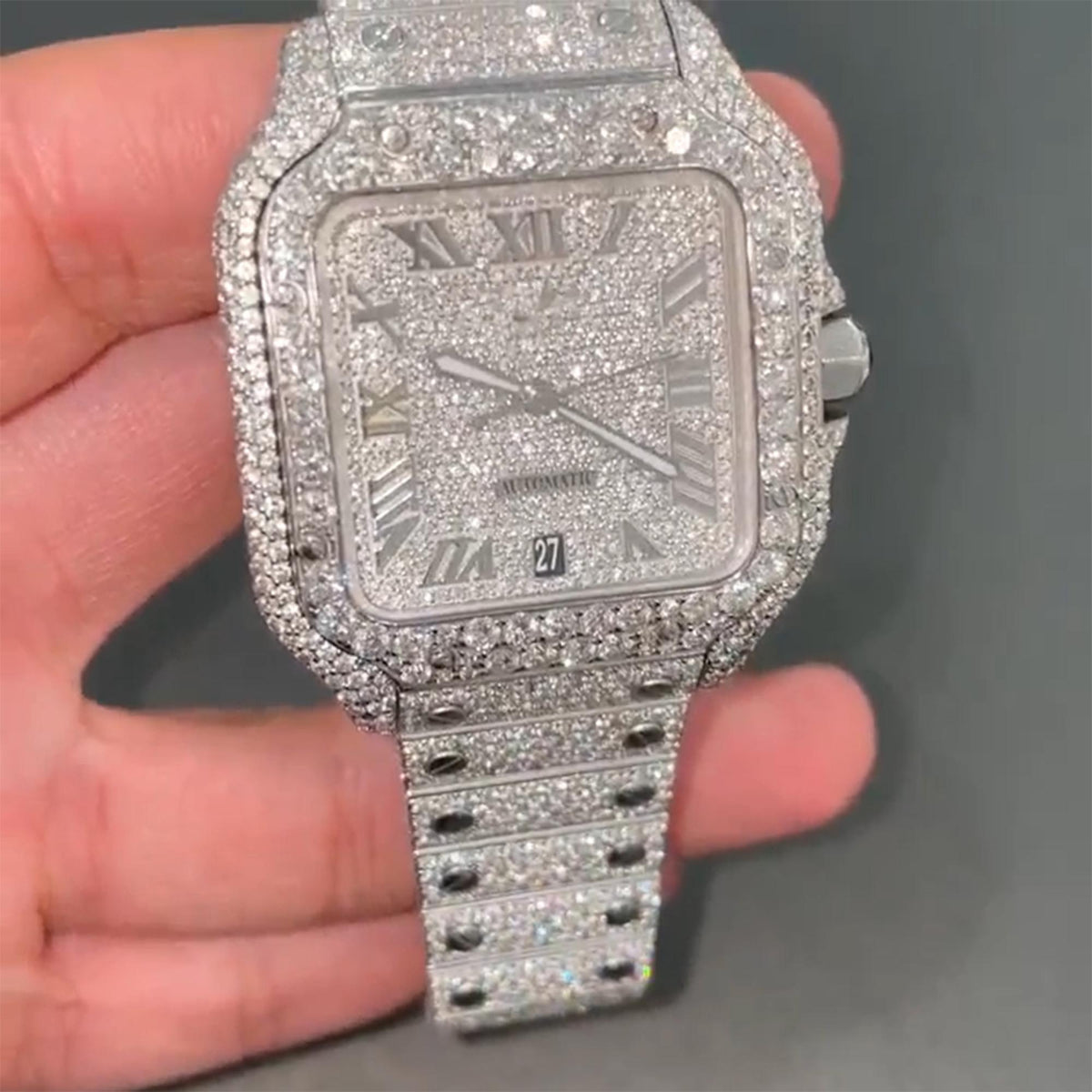 Moissanite watch | diamond watch | iced out watch – charonjewels